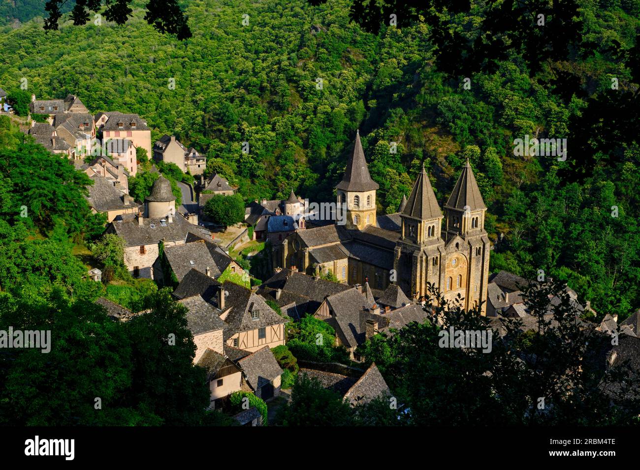 France, Aveyron (12), Conques, labeled Most Beautiful Villages of ...