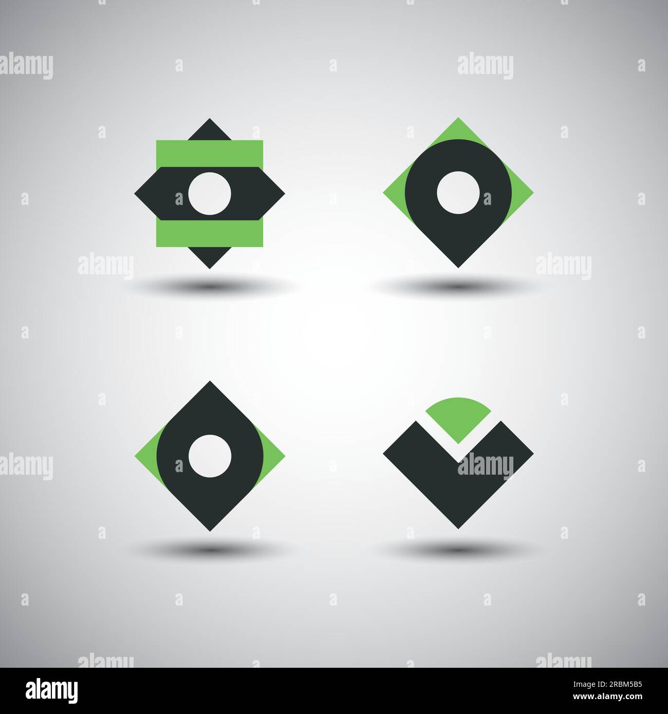 Collection of Minimalist Icon Designs - Corporate Identity Icons Stock ...