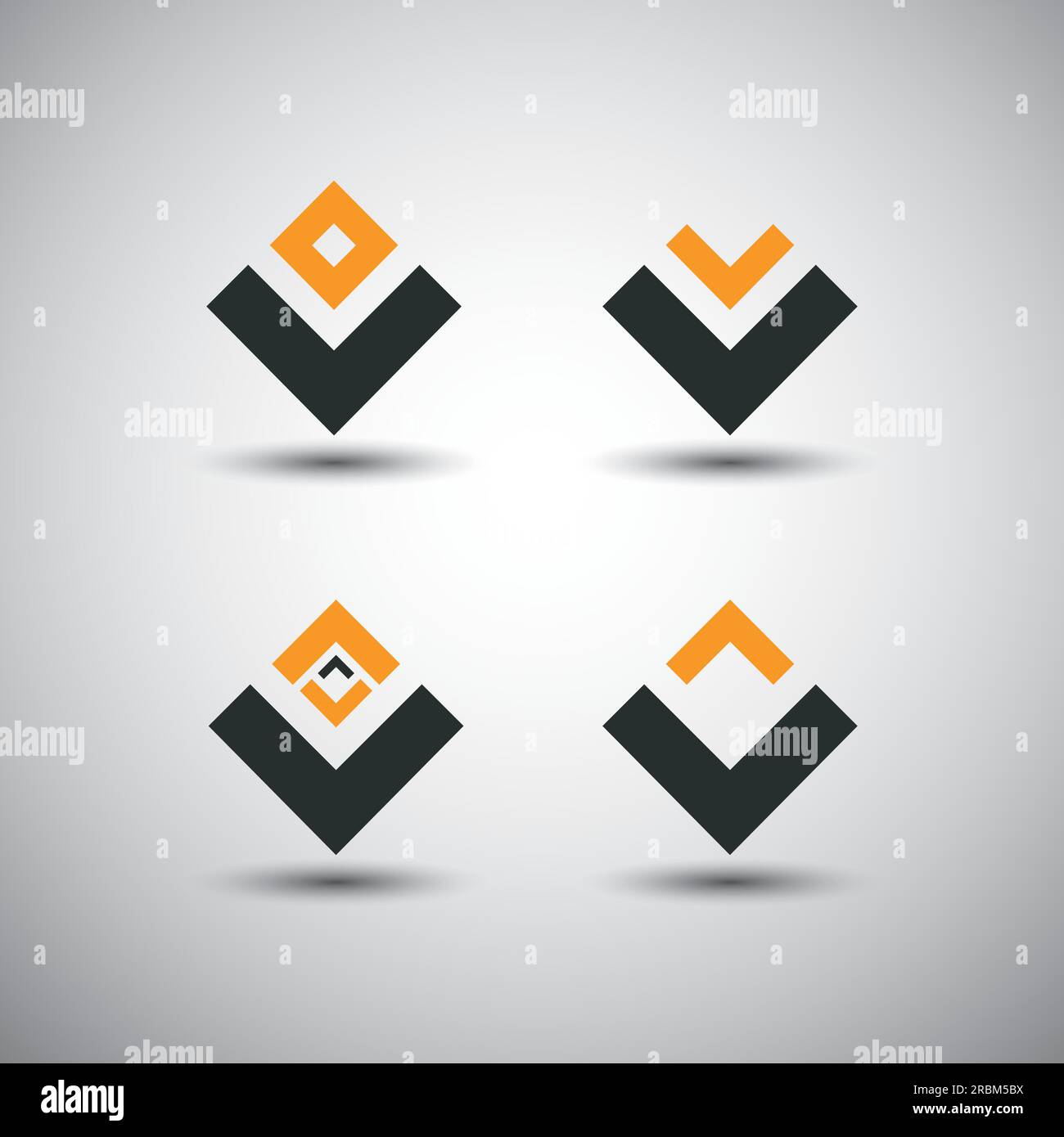 Collection of Minimalist Icon Designs - Corporate Identity Icons Stock ...