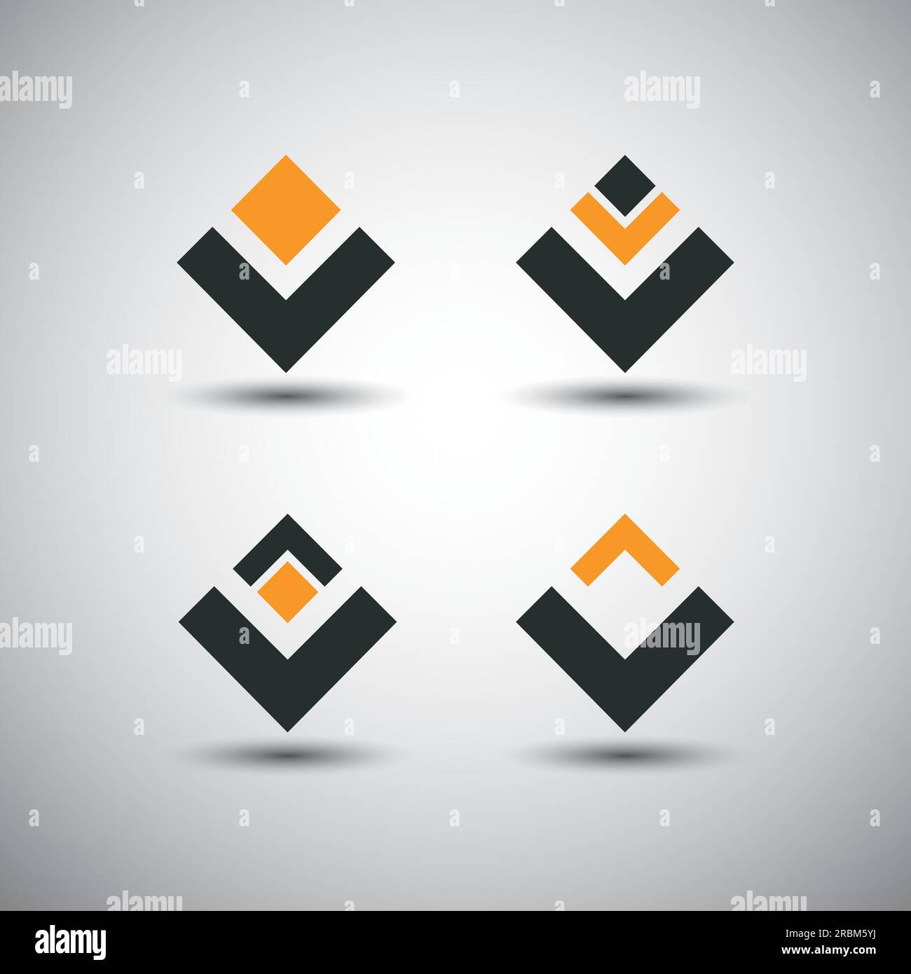 Collection of Minimalist Icon Designs - Corporate Identity Icons Stock ...