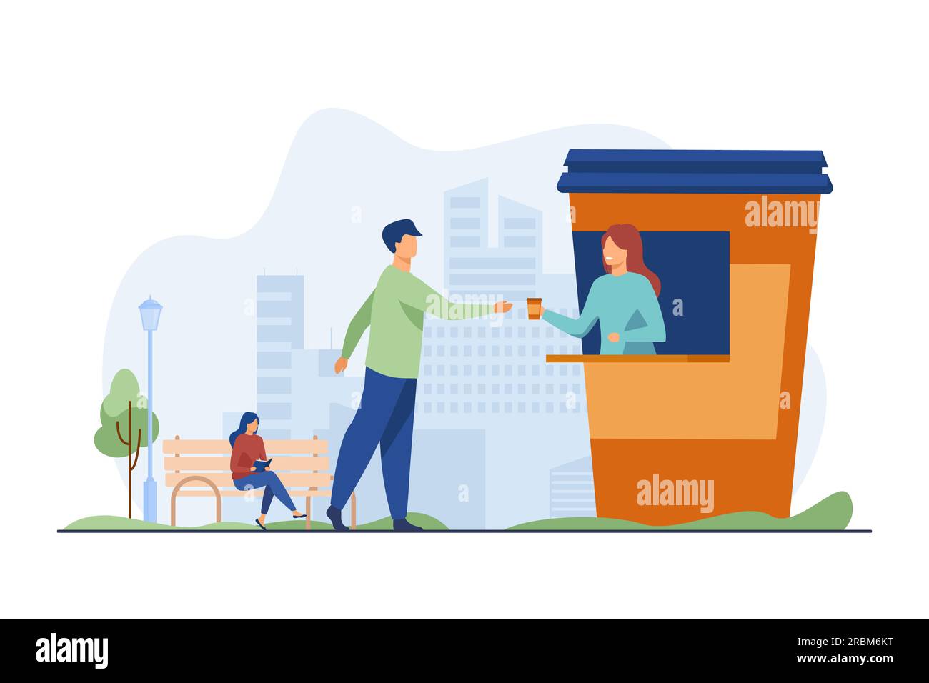 Kiosk female Cut Out Stock Images & Pictures - Alamy