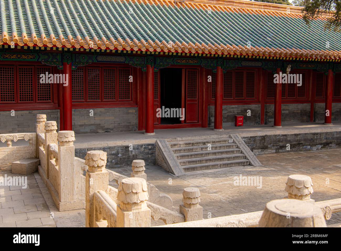 A traditional chinese doorway in the city of Qufu located in Shandong ...