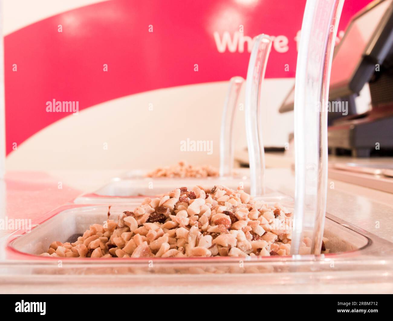Frozen yogurt topping Stock Photo - Alamy