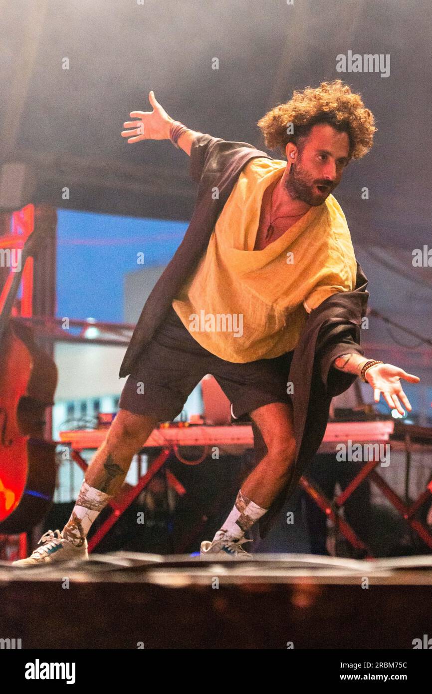 Gio Evan performs live during Gio Evan - Evanland, Italian singer Music ...