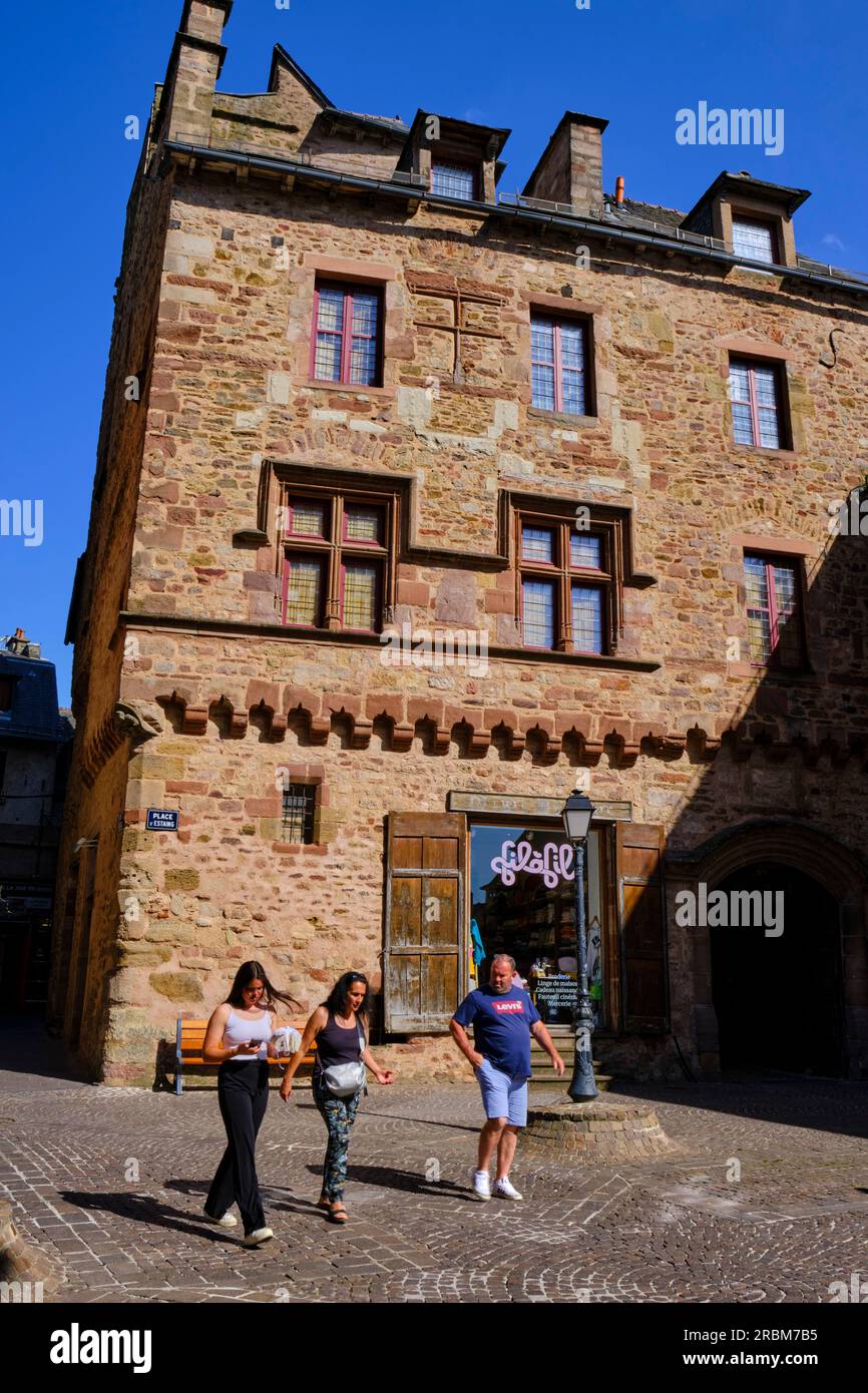 France, Aveyron (12), Rodez, Benoit's house from the 15th century Stock ...