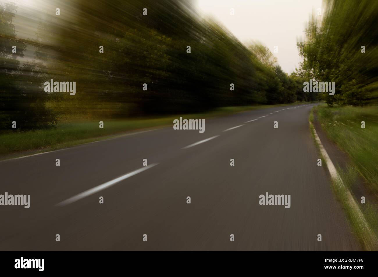 Asphalt country road without transport, motion blur effect Stock Photo ...