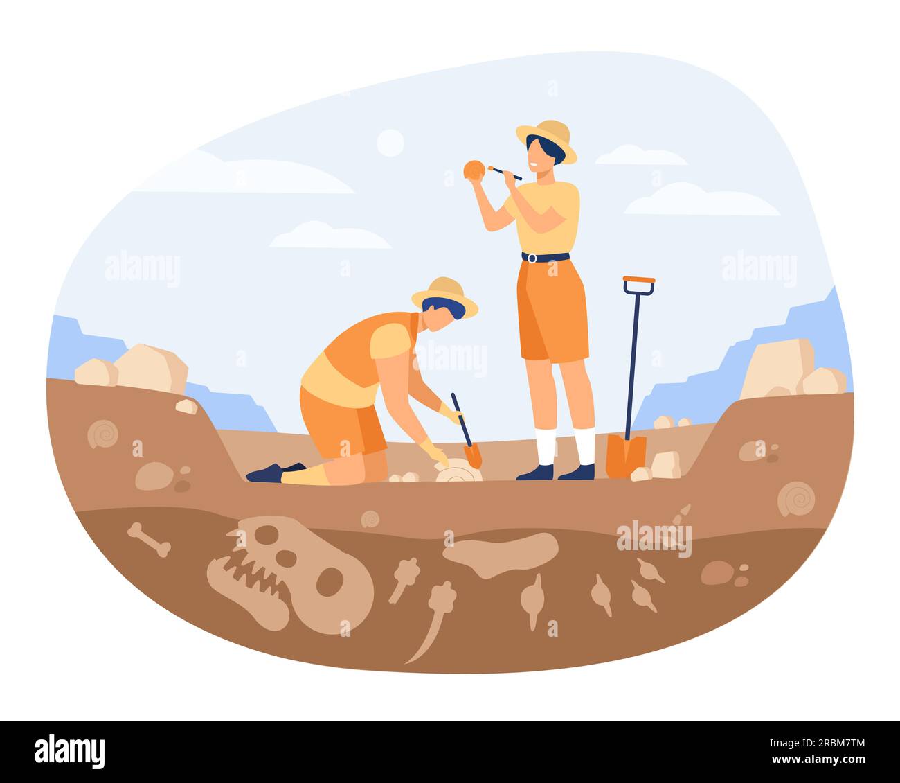 Dinosaur skull ground Cut Out Stock Images & Pictures - Alamy