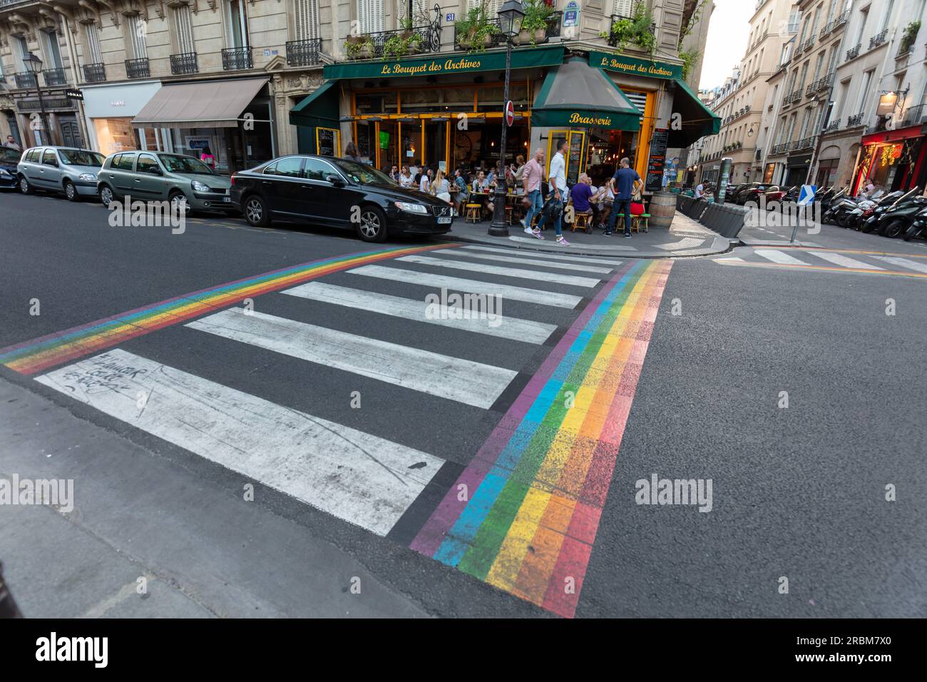 Rainbow pedestrian crossing hi-res stock photography and images - Alamy