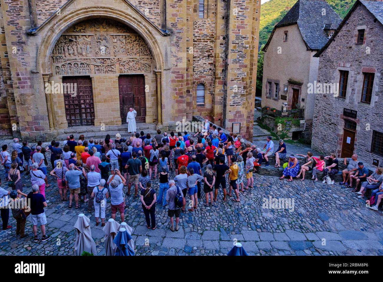 France, Aveyron (12), Conques, labeled Most Beautiful Villages of ...