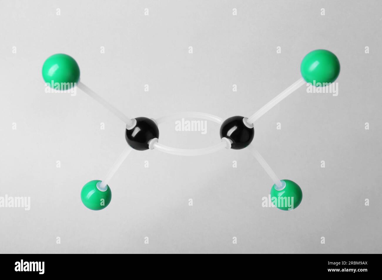 Molecular atom model on light grey background. Chemical structure Stock ...