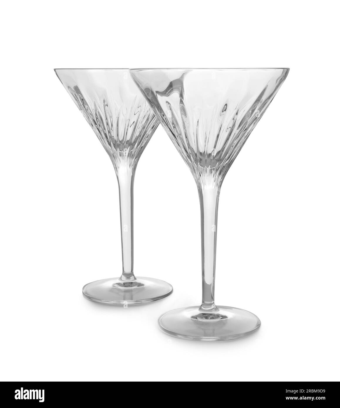 Elegant clean empty martini glasses isolated on white Stock Photo - Alamy