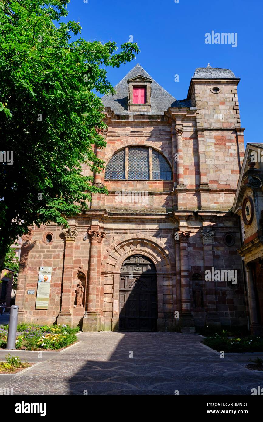 France, Aveyron (12), Rodez, place Foch, the Jesuit chapel and the ...