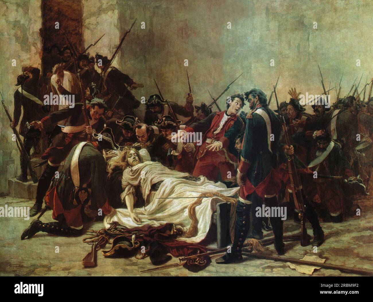 Lieutenant Vasily Mirovich at the corpse of John VI Antonovich on July ...