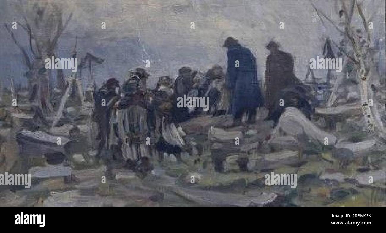 A Peasant Funeral by Ivan Tvorozhnikov Stock Photo - Alamy