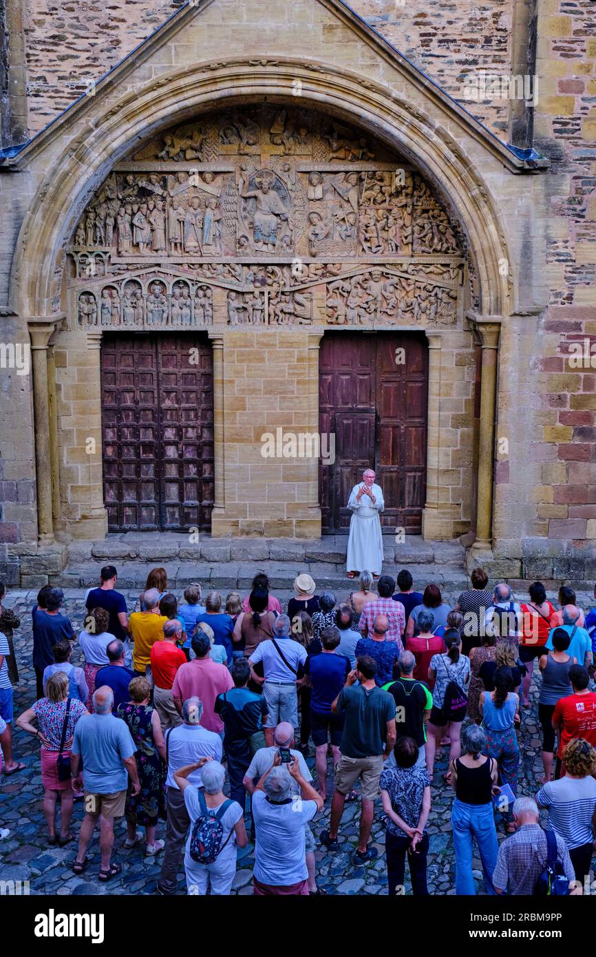 France, Aveyron (12), Conques, labeled Most Beautiful Villages of ...