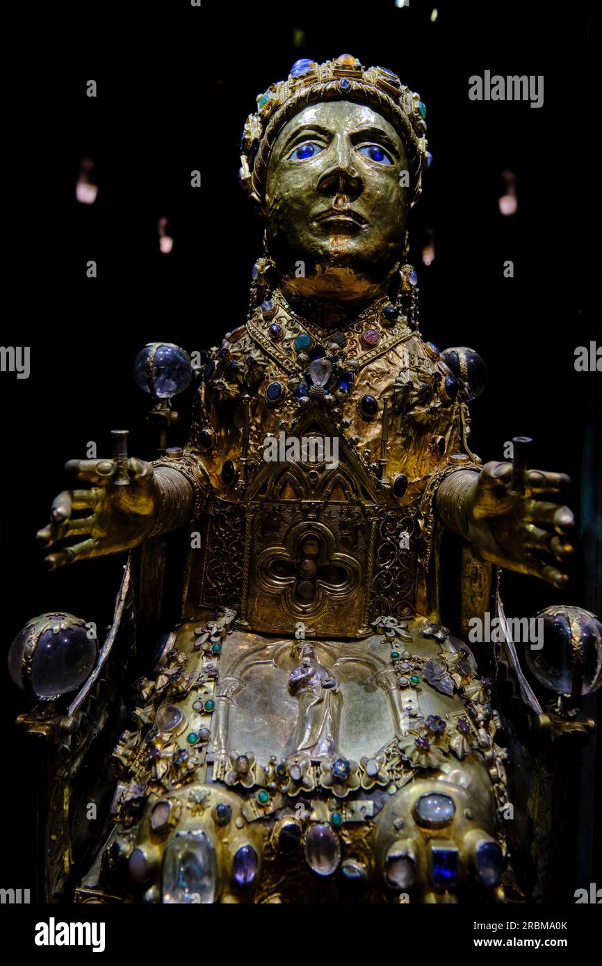 France, Aveyron (12), Conques, labeled Most Beautiful Villages of ...