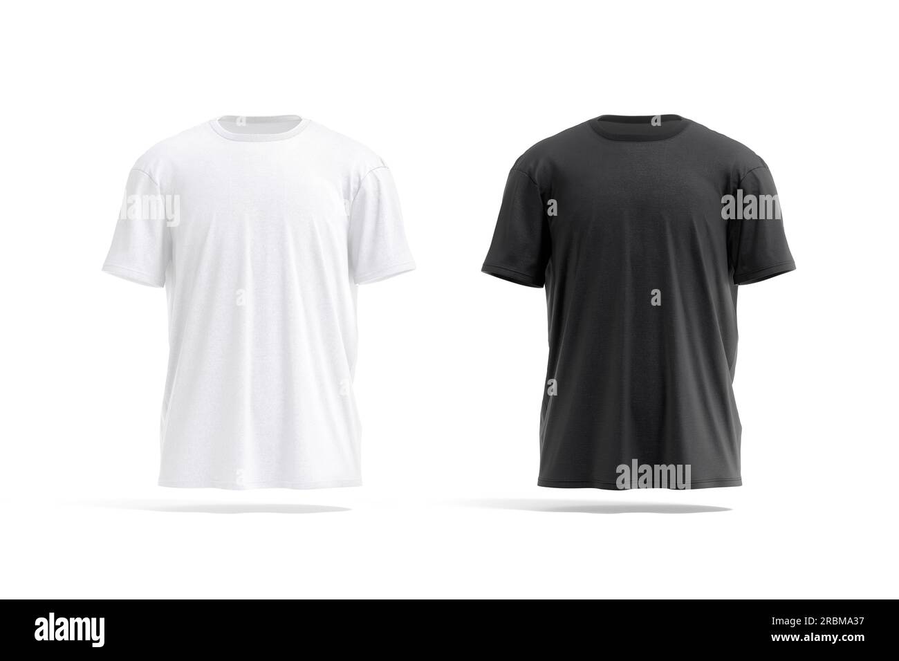 Blank Black And White Oversize T Shirt Mockup Front View 3d Rendering