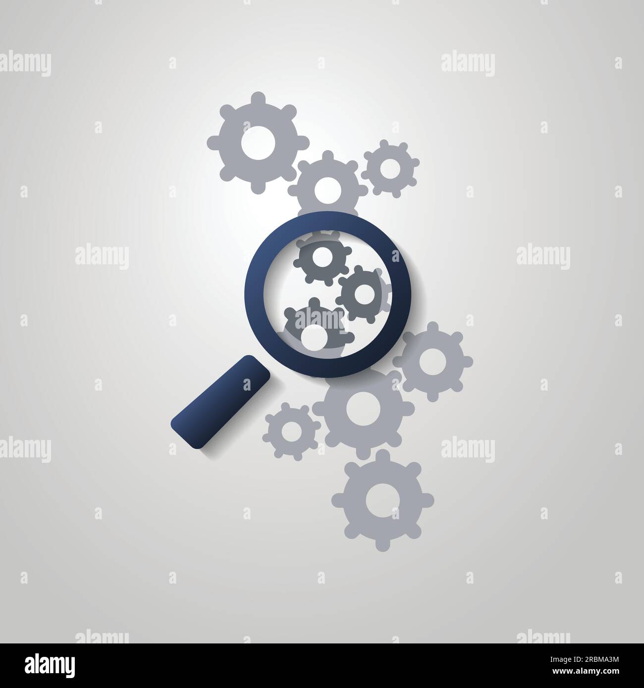 Business Analysis or Problem Finding Symbol Concept with Magnifying ...