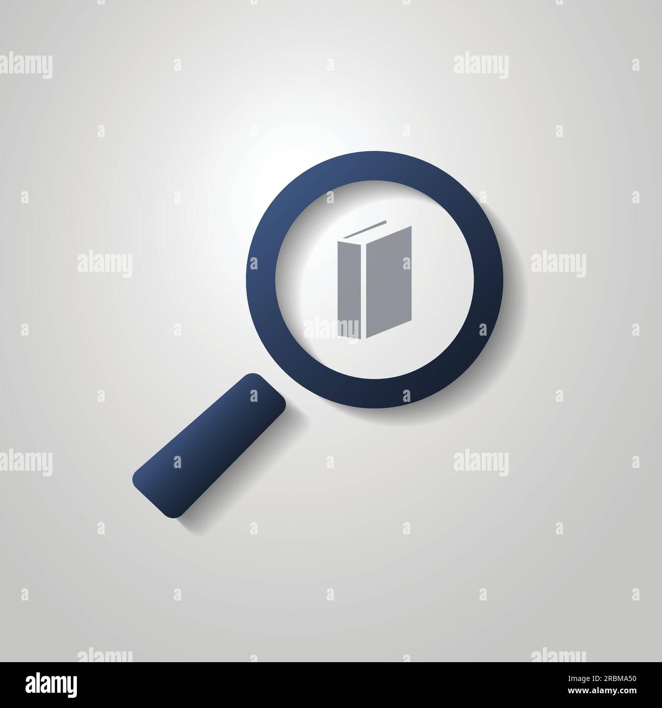 Book Icon Design with Magnifying Glass Symbol Stock Vector Image & Art ...