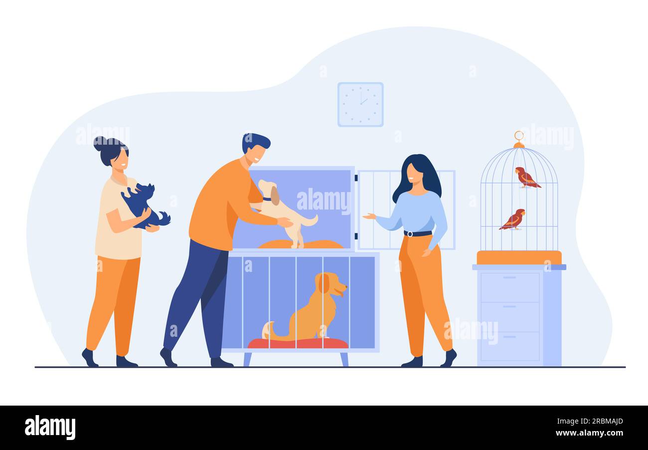 Animal shelter feeding Stock Vector Images - Alamy