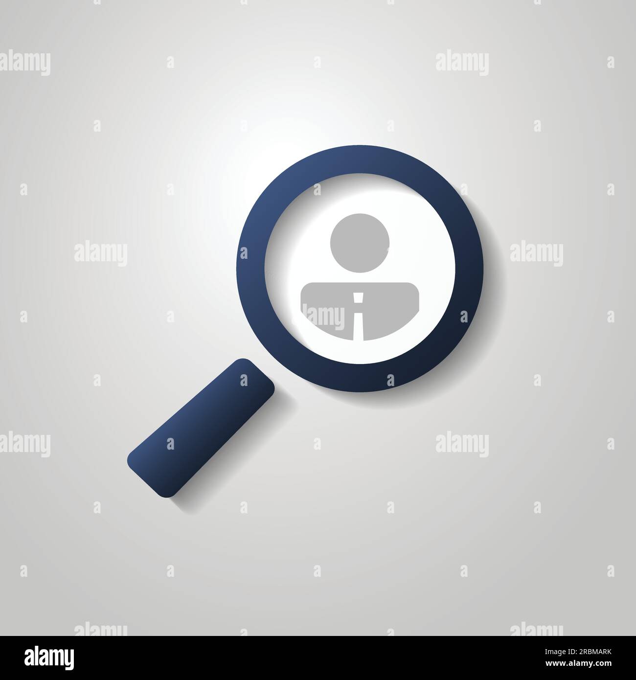 Human Resources Personal Audit Headhunter Symbol Design with Magnifier ...