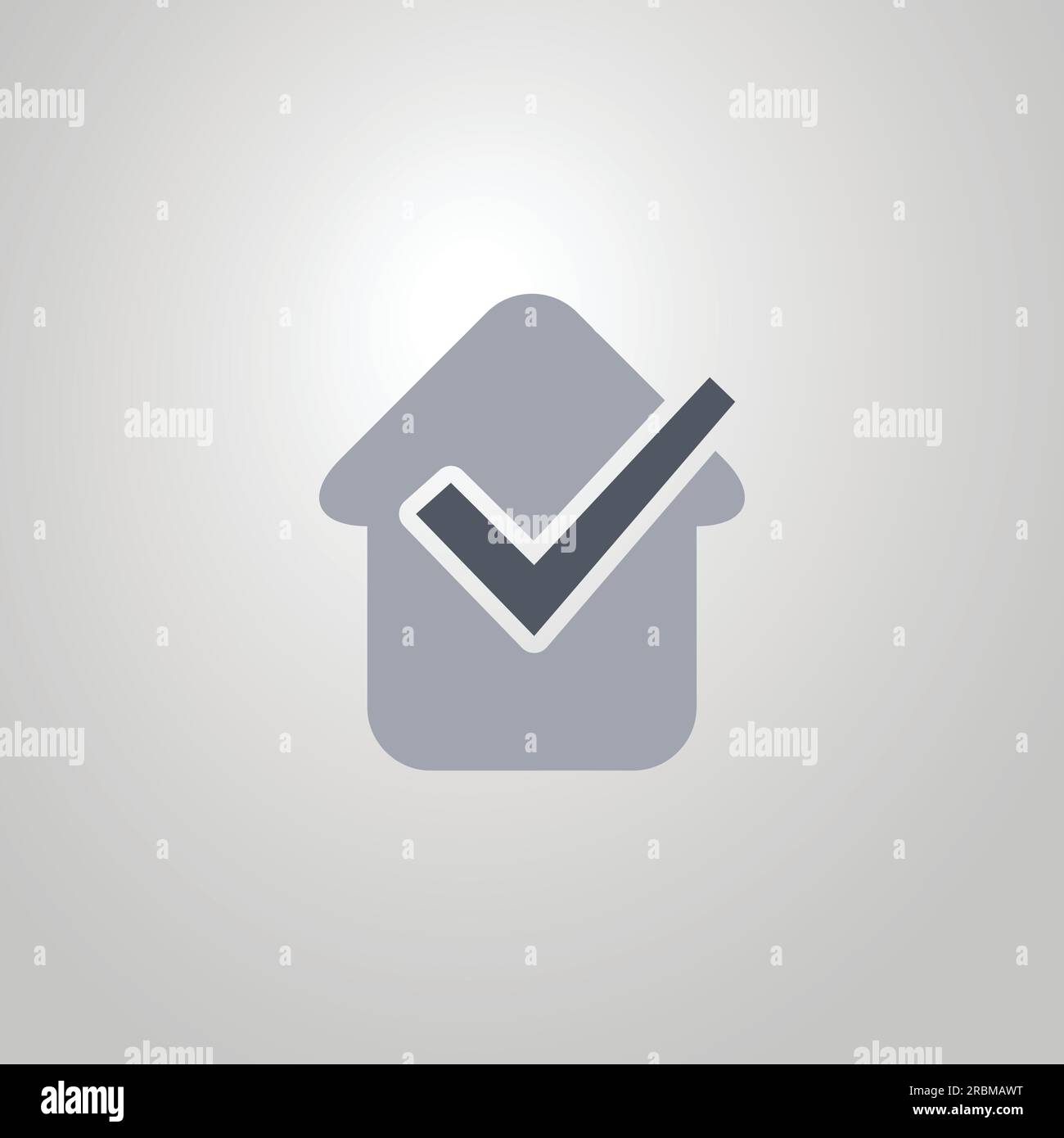 Sold Real Estate Icon with Checkmark Flat Design Stock Vector Image ...