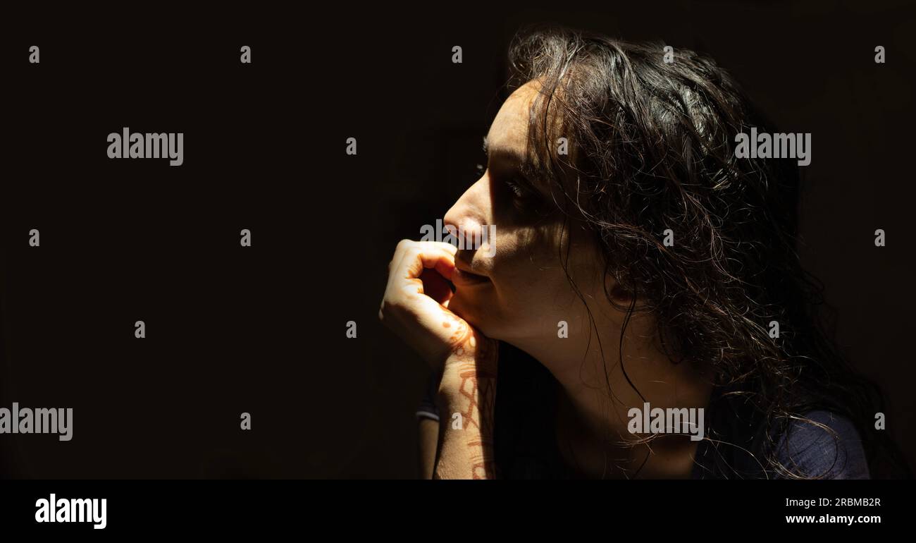 Indian female model face hi-res stock photography and images - Alamy