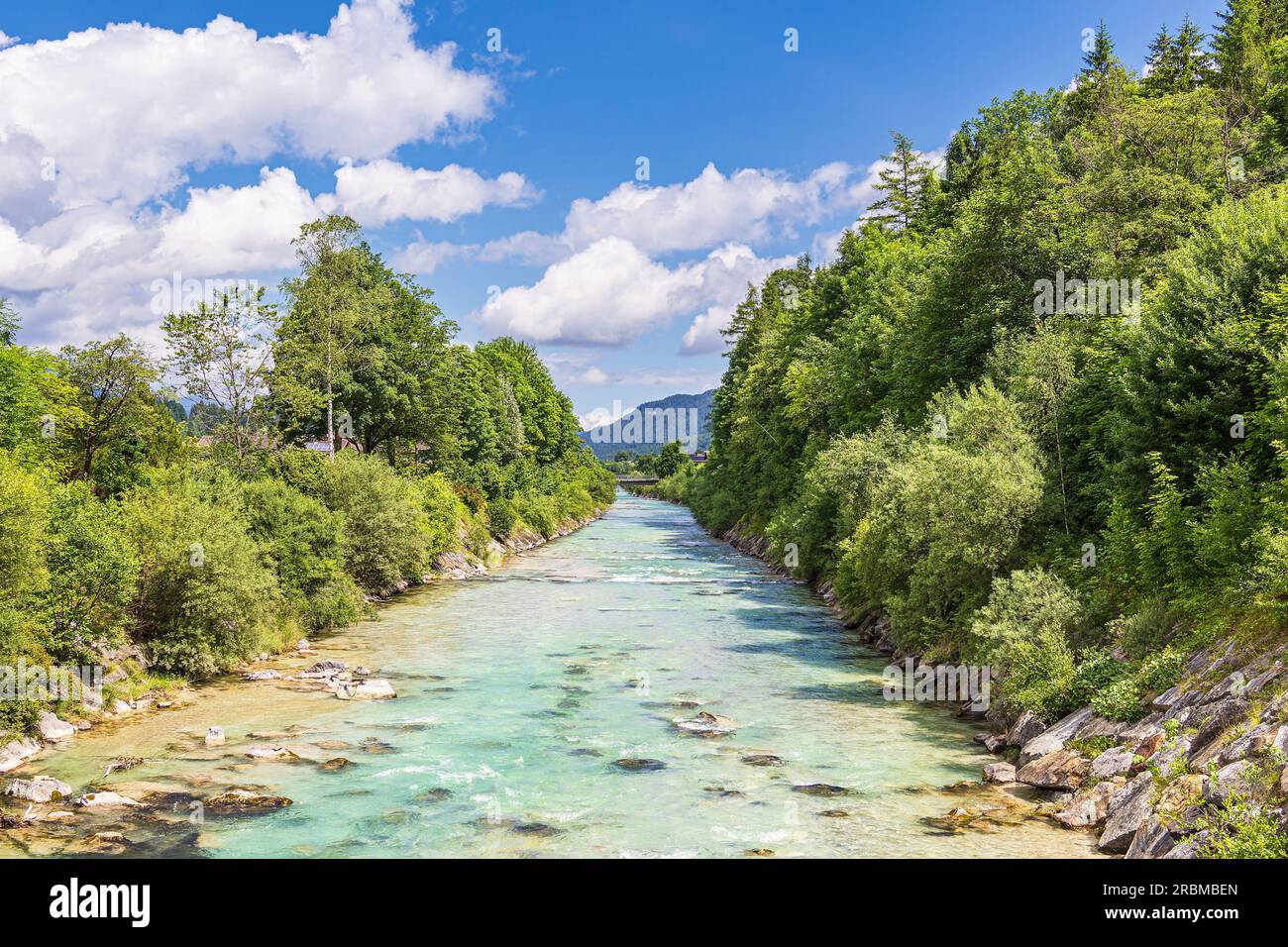 The River Isar Near Mittenwald In Bavaria Stock Photo - Alamy
