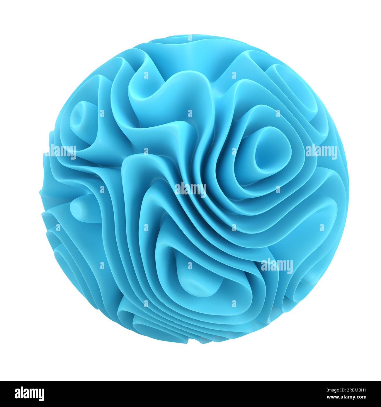 3d shape Abstract liquid with spherical blue element shape. realistic ...