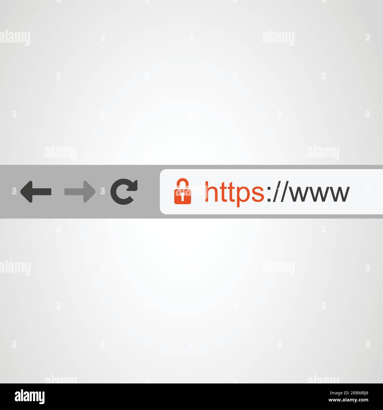 Browser Address Bar Design With Protocol Sign Stock Vector Image 2644