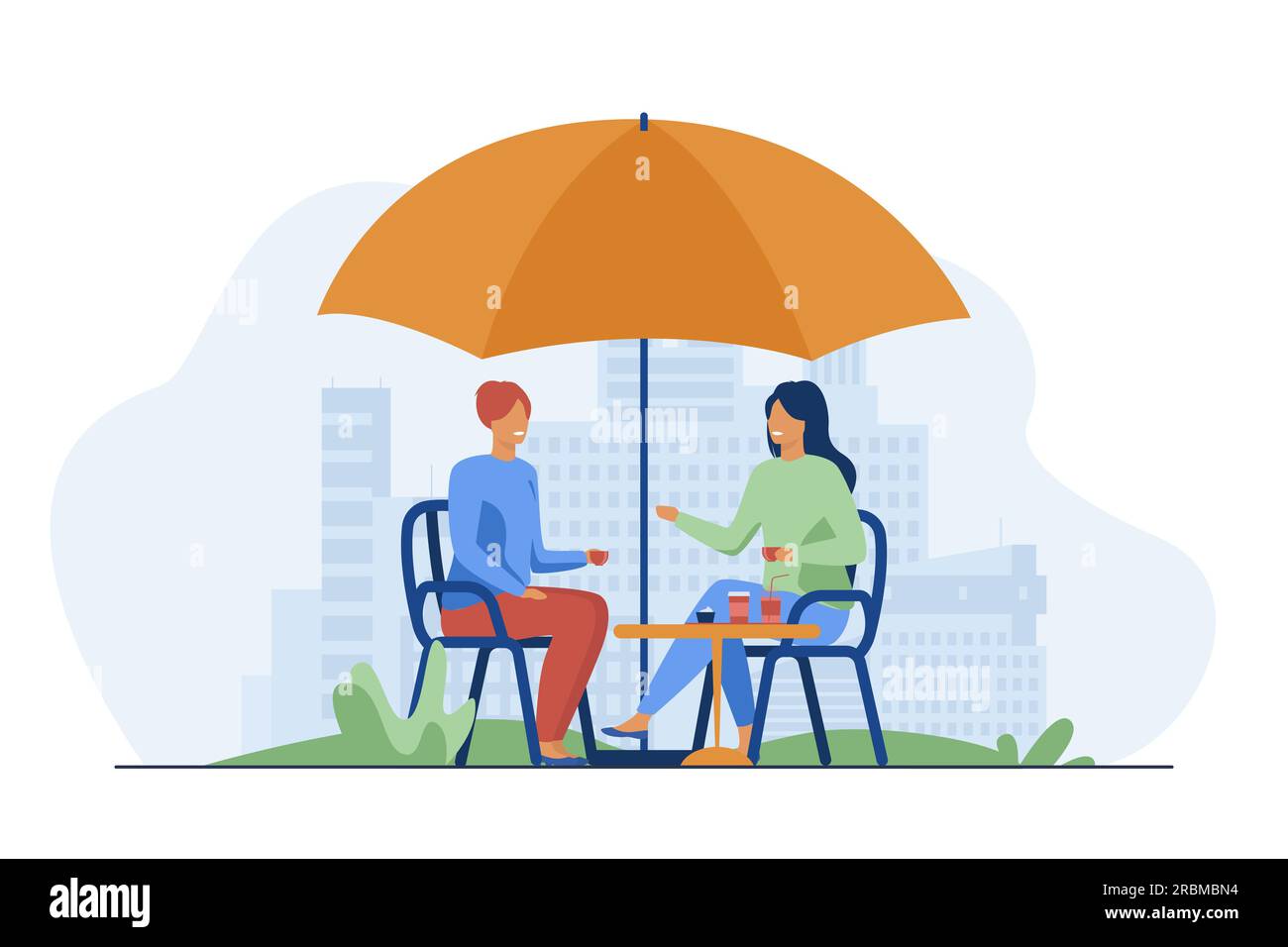 Business people talking in cafe Cut Out Stock Images & Pictures - Alamy