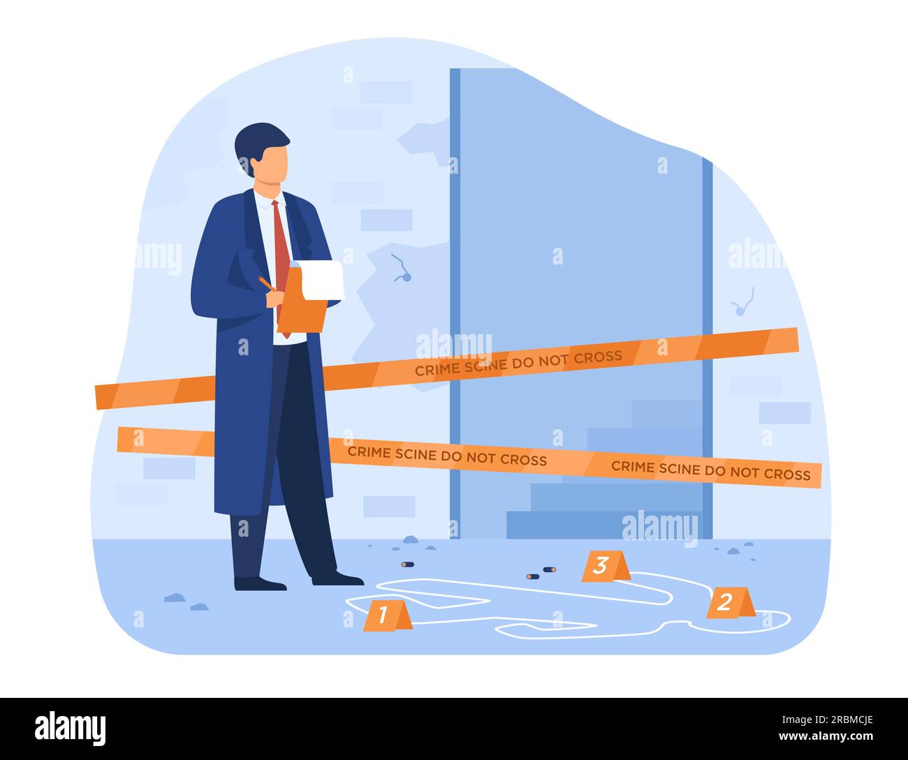 Detective working at crime scene Stock Vector Image & Art - Alamy