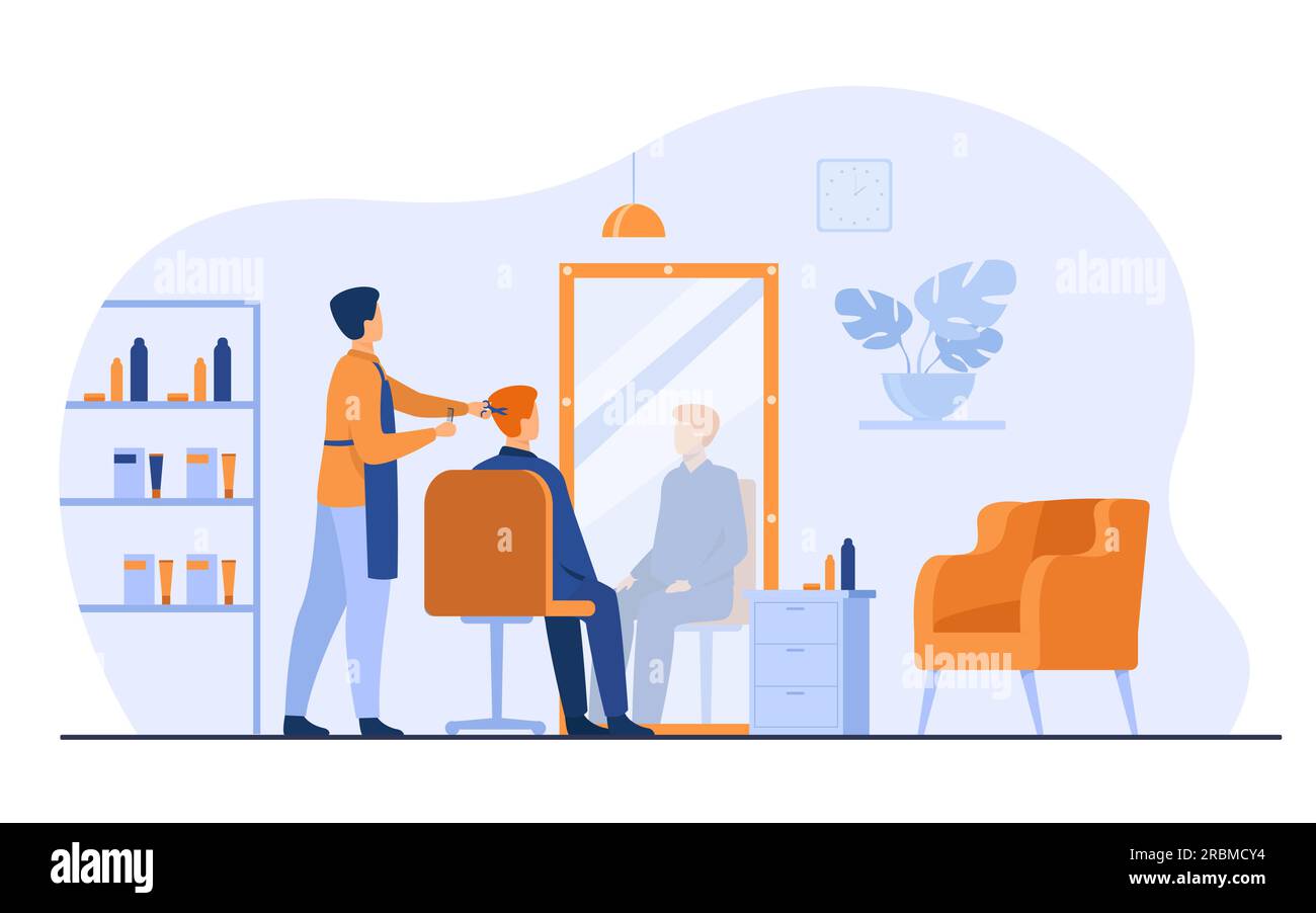 Modern hair salon interior Cut Out Stock Images & Pictures - Alamy