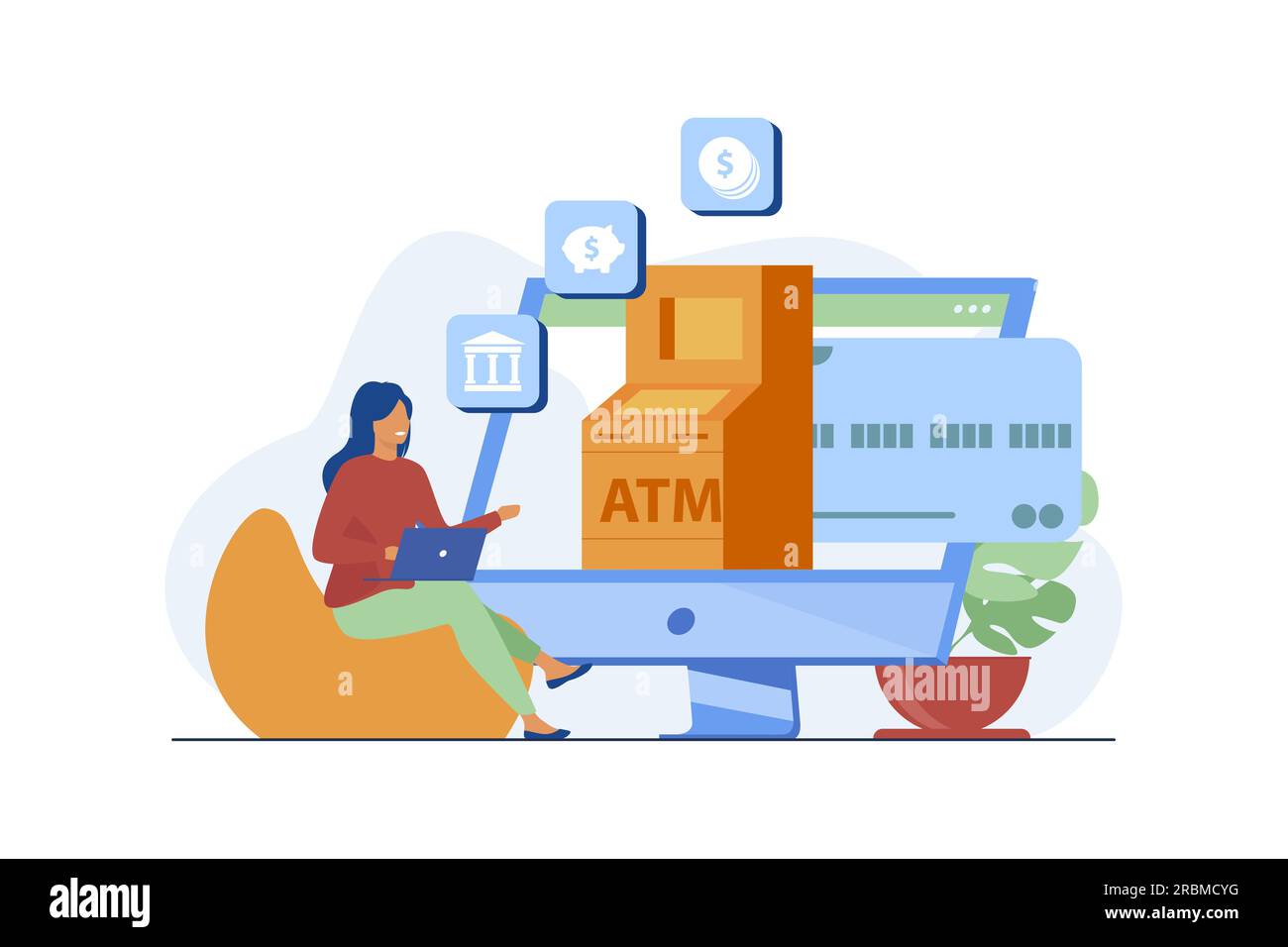 People using bank atm Cut Out Stock Images & Pictures - Alamy