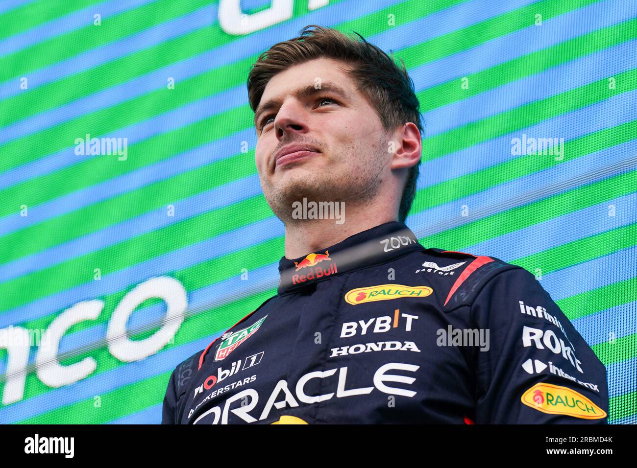 Max Verstappen 1 (NED), HONDA Red Bull Racing RB19 wins, podium, during the FORMULA 1 ARAMCO ...