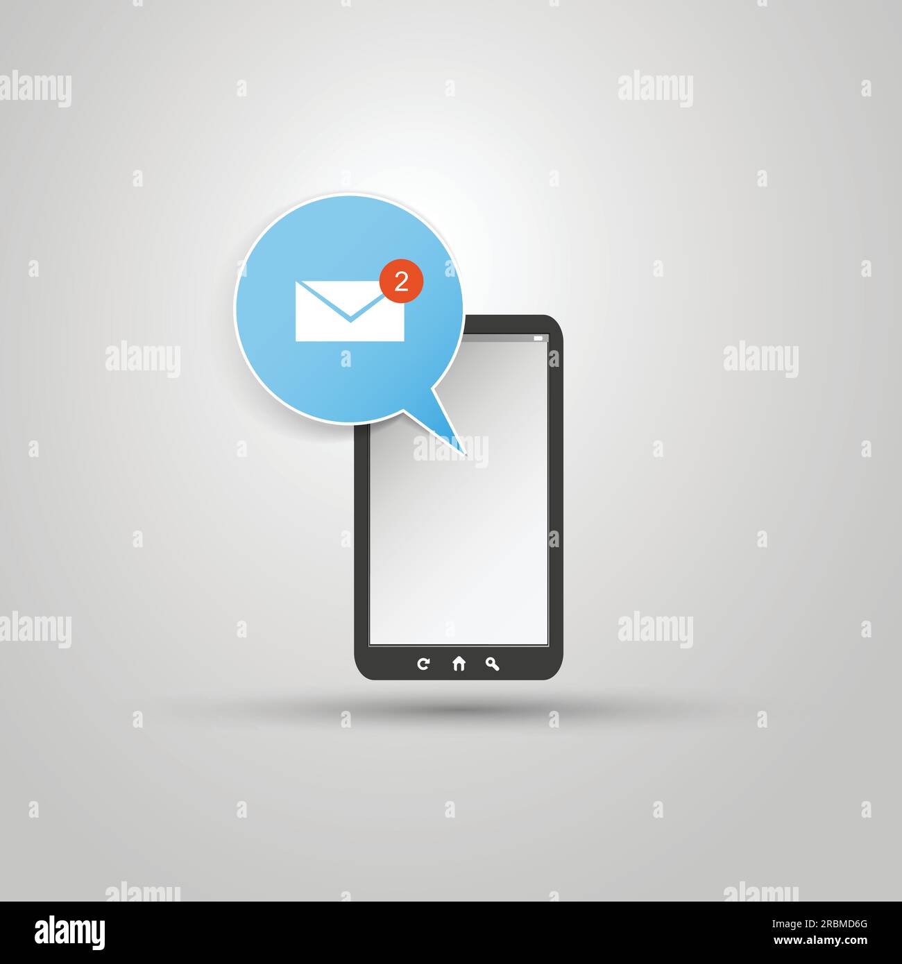 Smart Phone Design with Unread Mail Icon Stock Vector Image & Art - Alamy