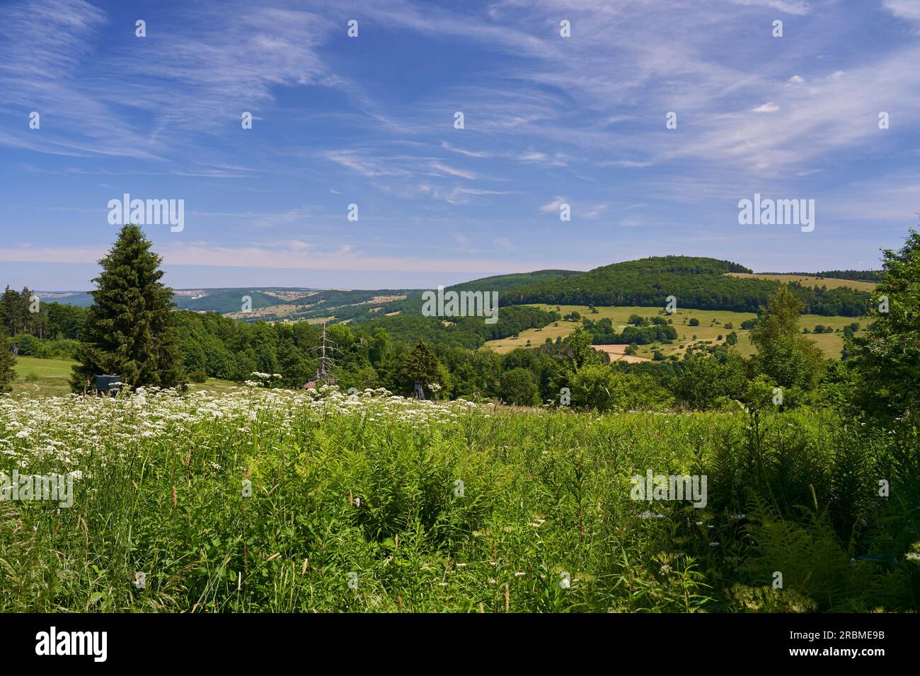 Landscape in the Upper Ulster Valley of the Hochrhön, Rhön Biosphere ...
