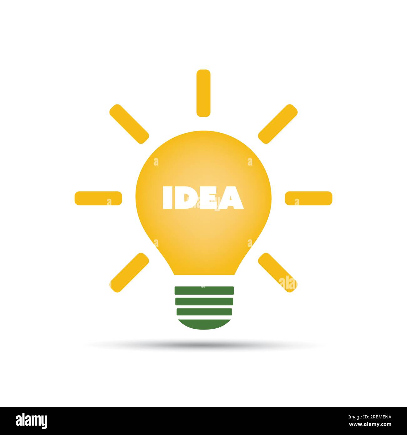 Light Bulb Design Template with Idea Label - Vector Illustration For ...