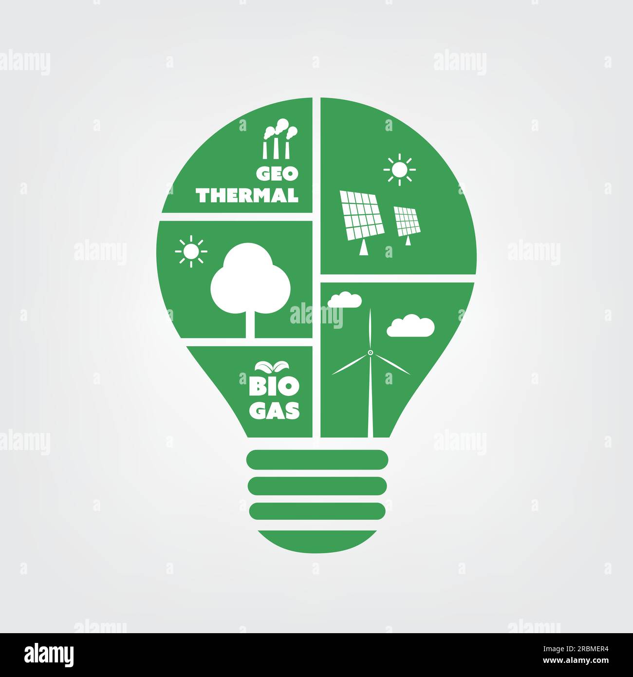 Think Green - Eco Friendly Ideas In a Light Bulb - Symbol, Background ...