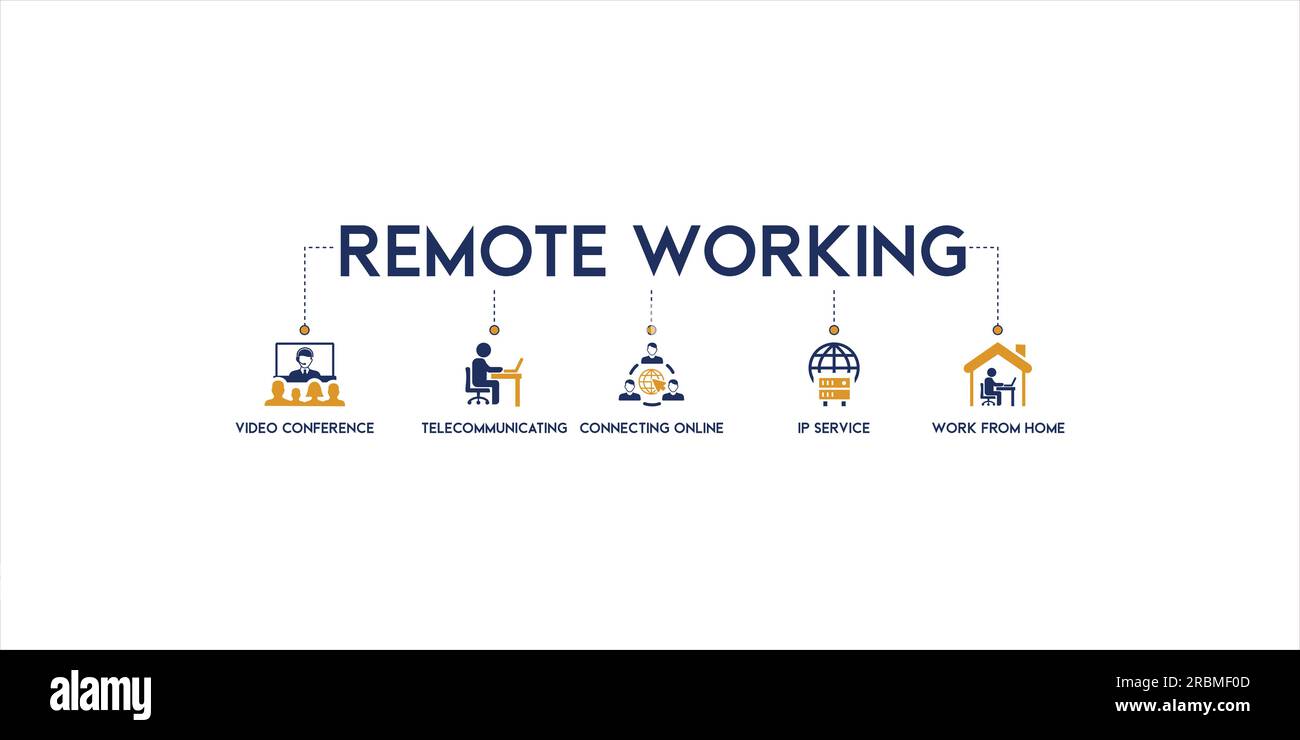 Remote working cyber Stock Vector Images - Alamy