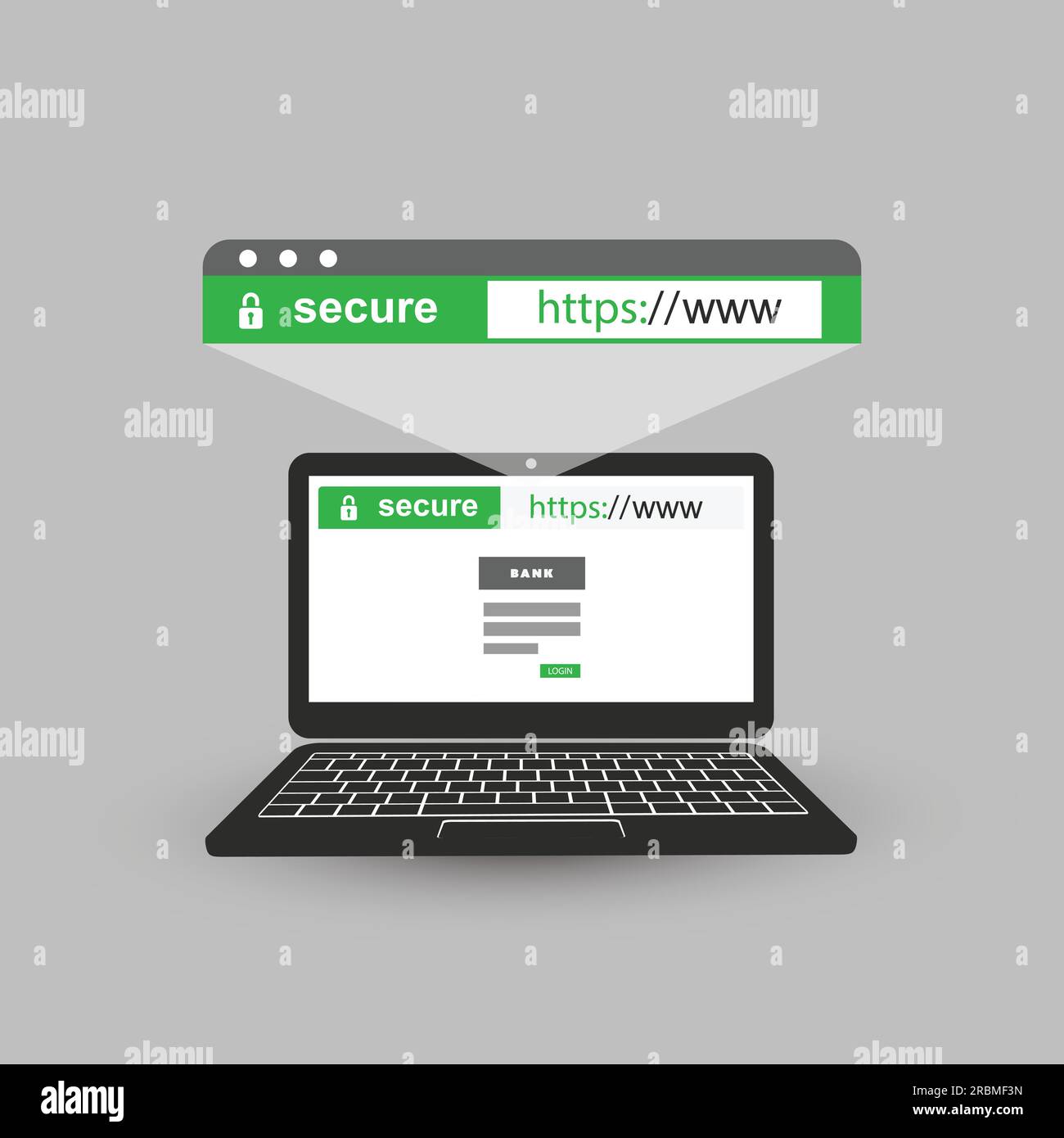 Url On Computer Screen Stock Vector Images Alamy