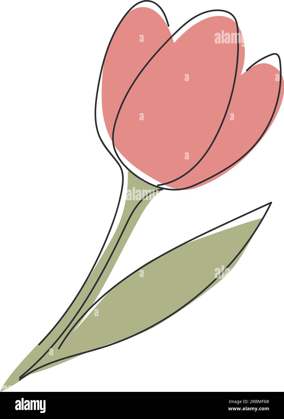 Simple Tulip Drawing