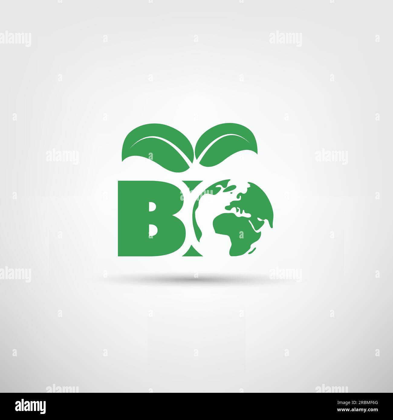 Bio Label with Green Leaves Stock Vector Image & Art - Alamy