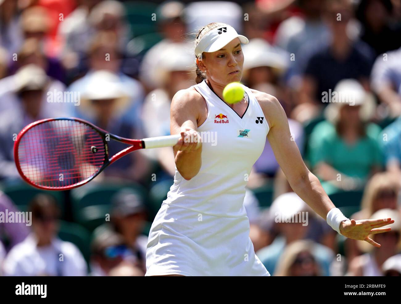 Elena Rybakina in action against Beatriz Haddad Maia (not pictured) on ...