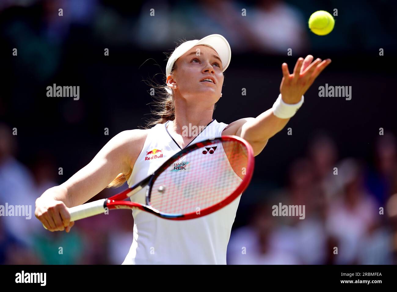 Elena Rybakina in action against Beatriz Haddad Maia (not pictured) on ...