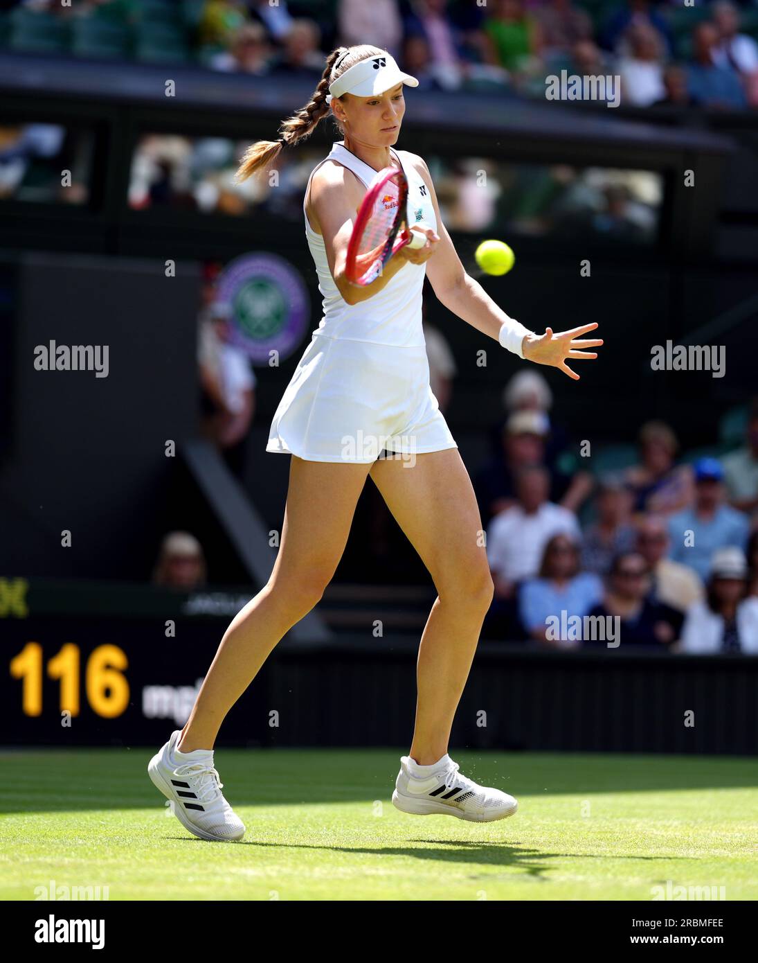 Elena Rybakina in action against Beatriz Haddad Maia (not pictured) on ...