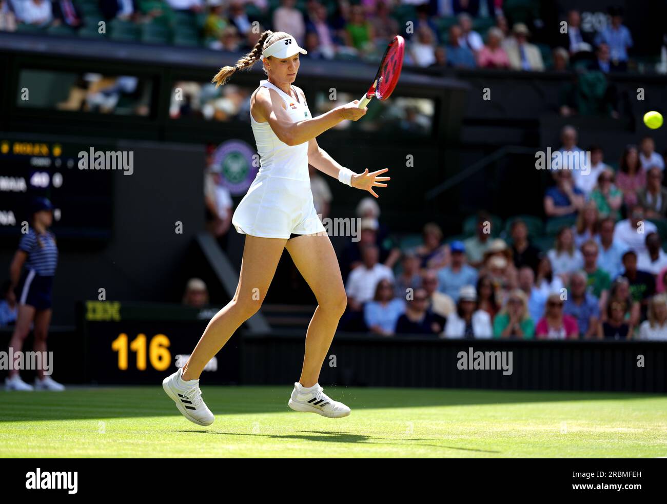 Elena Rybakina in action against Beatriz Haddad Maia (not pictured) on ...