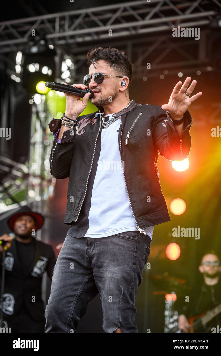 The Music in The Park event at Worden Park, Leyland. Peter Andre ...