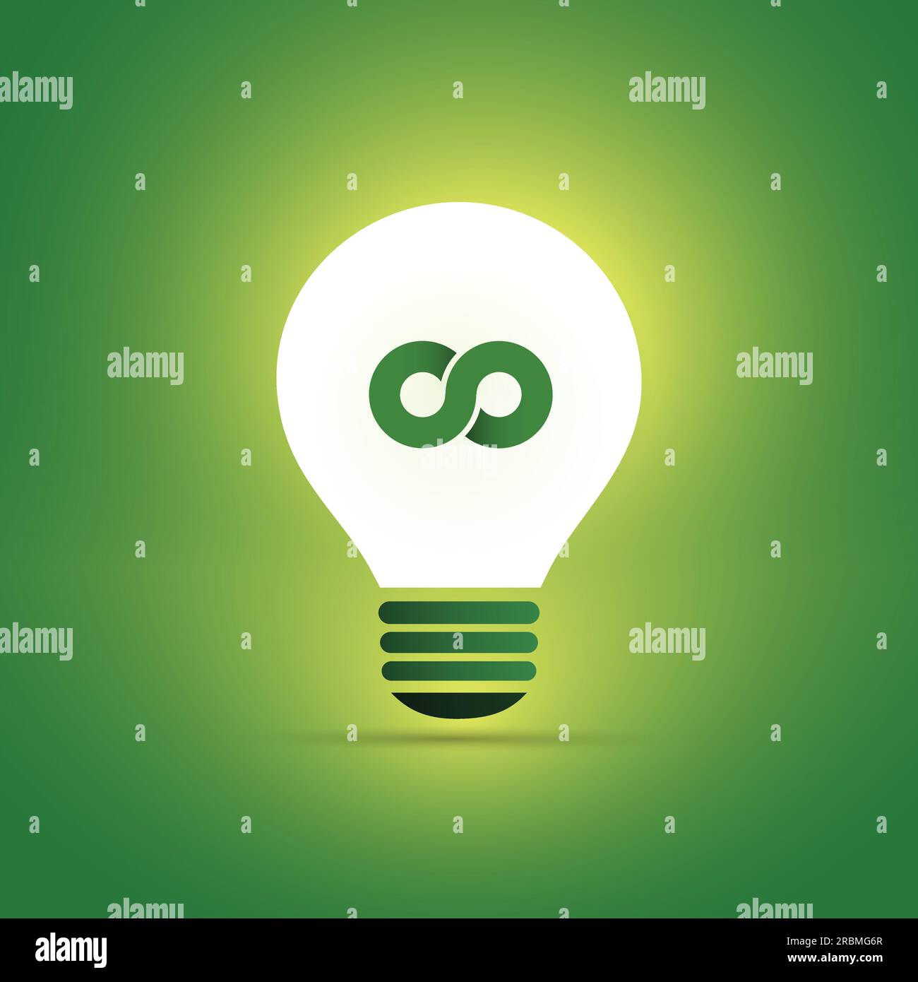 Infinite Source of Renewable Energy Concept Design - Bulb Icon Stock ...