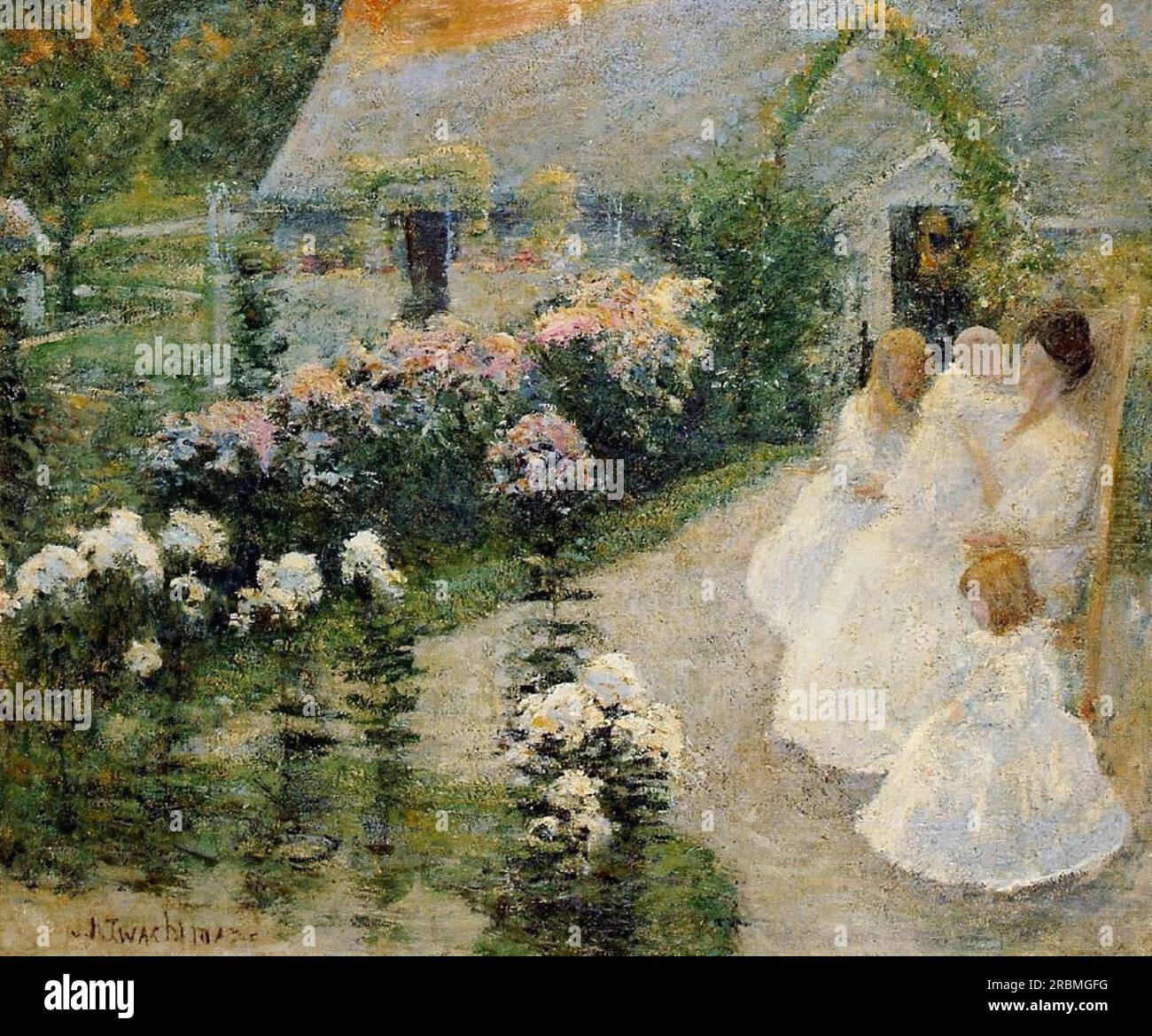 On the Terrace 1897 by John Henry Twachtman Stock Photo - Alamy